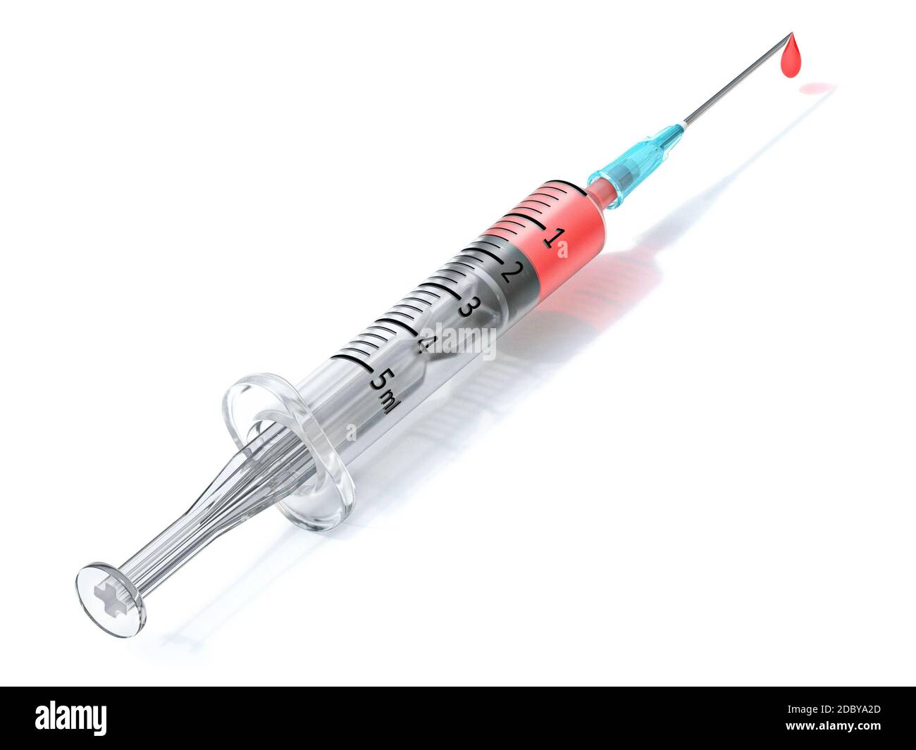 Syringe 3D render illustration isolated on white background Stock Photo ...