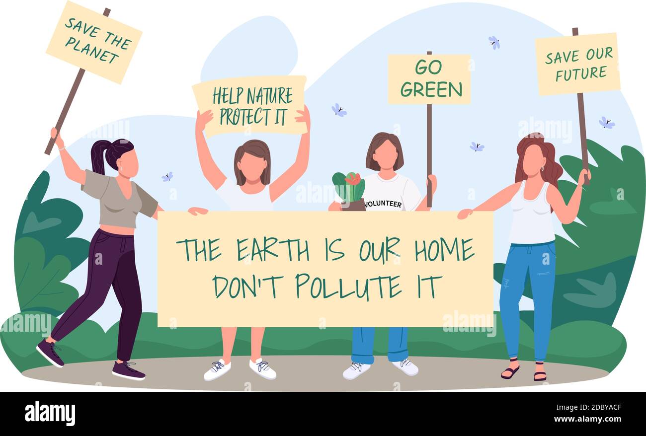 Environmental protest poster Stock Vector Images - Alamy