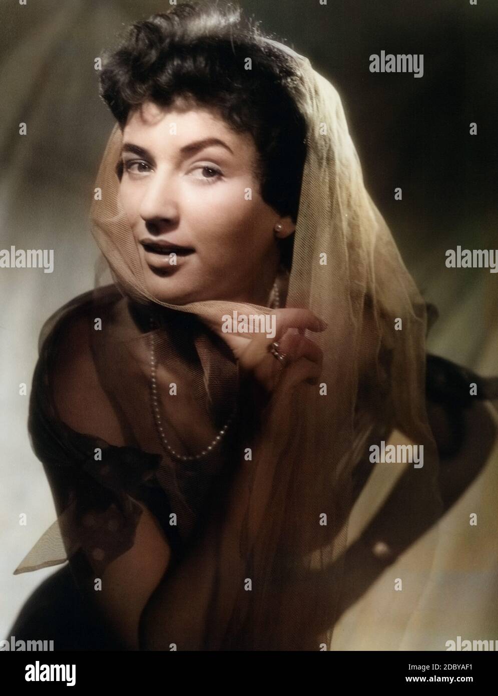 Ursula Lingen, deutsch österreichische Bühnen- und Filmschauspielerin, Deutschland Mitte 1950er ...