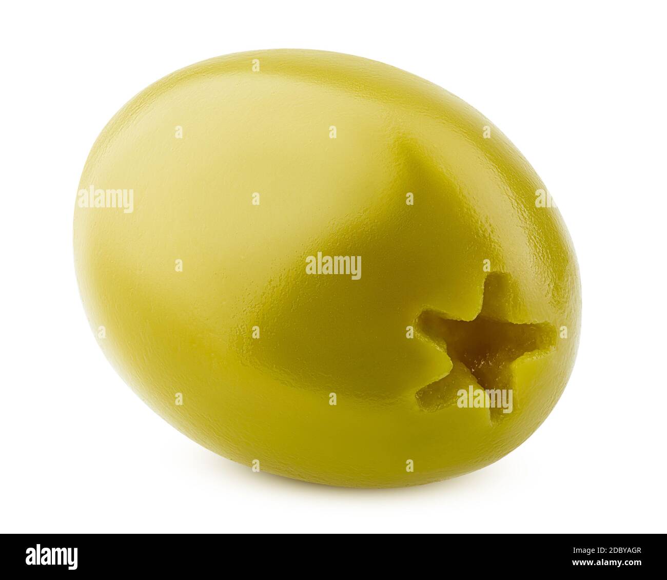 pitted olive isolated on white background, clipping path, full depth of ...