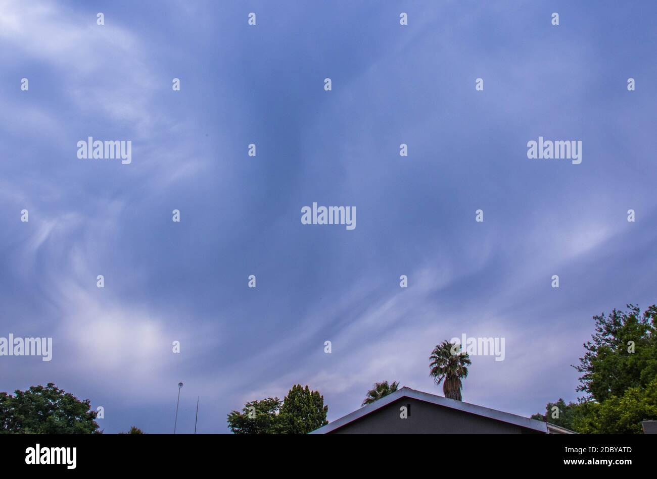 Summer rain storm over Johannesburg in Gauteng province in South Africa ...
