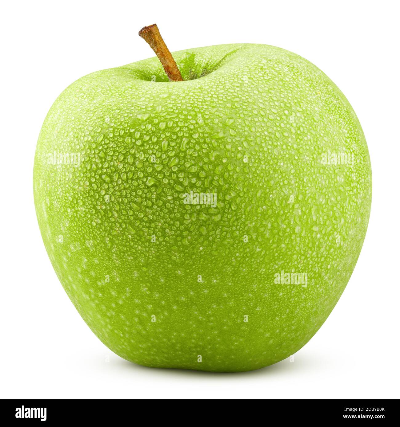 Green juicy apple isolated on white background, clipping path, full ...
