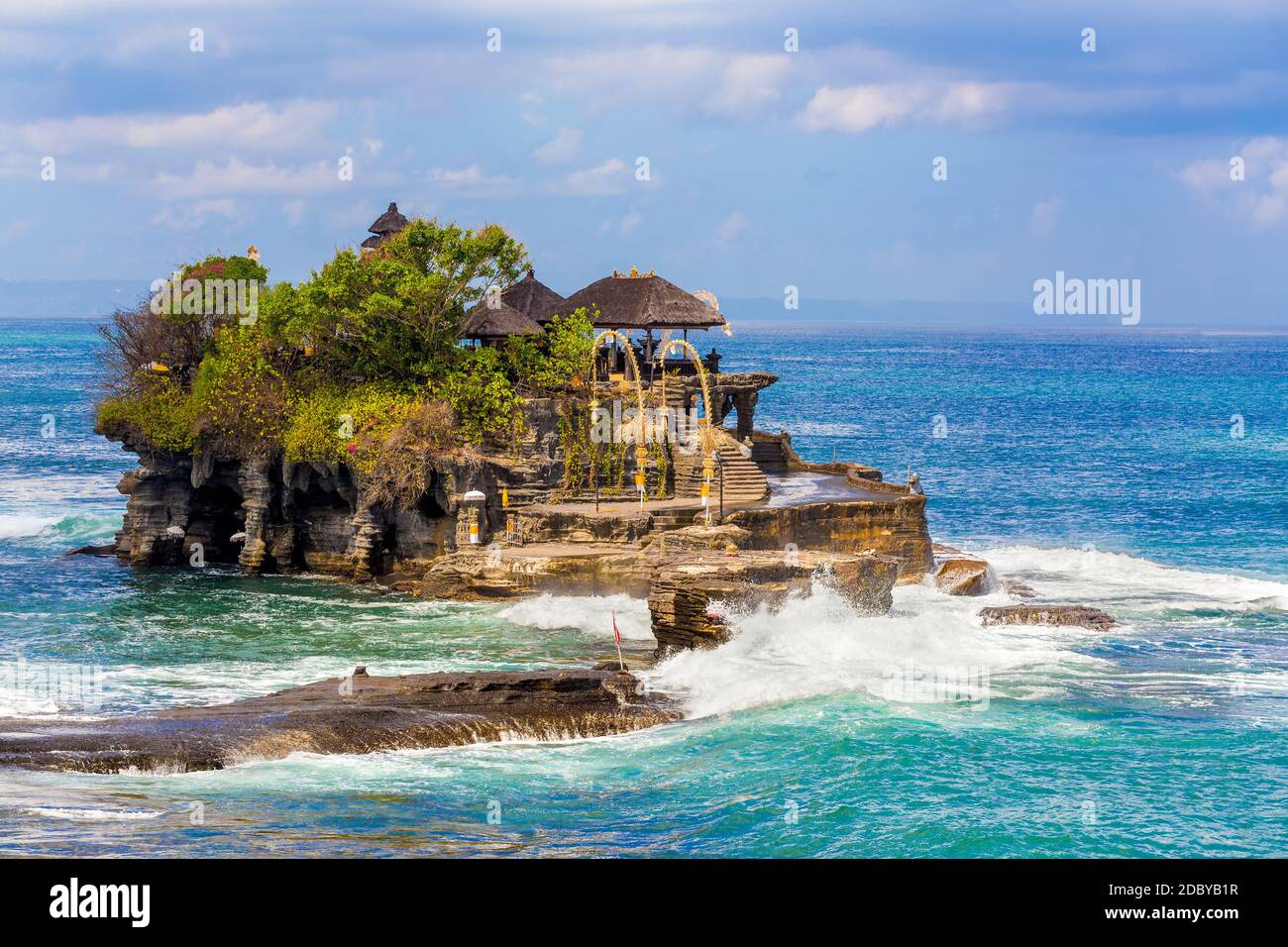 Famous Temple Tanah Lot situated on Sea in Bali Island Indonesia Stock ...