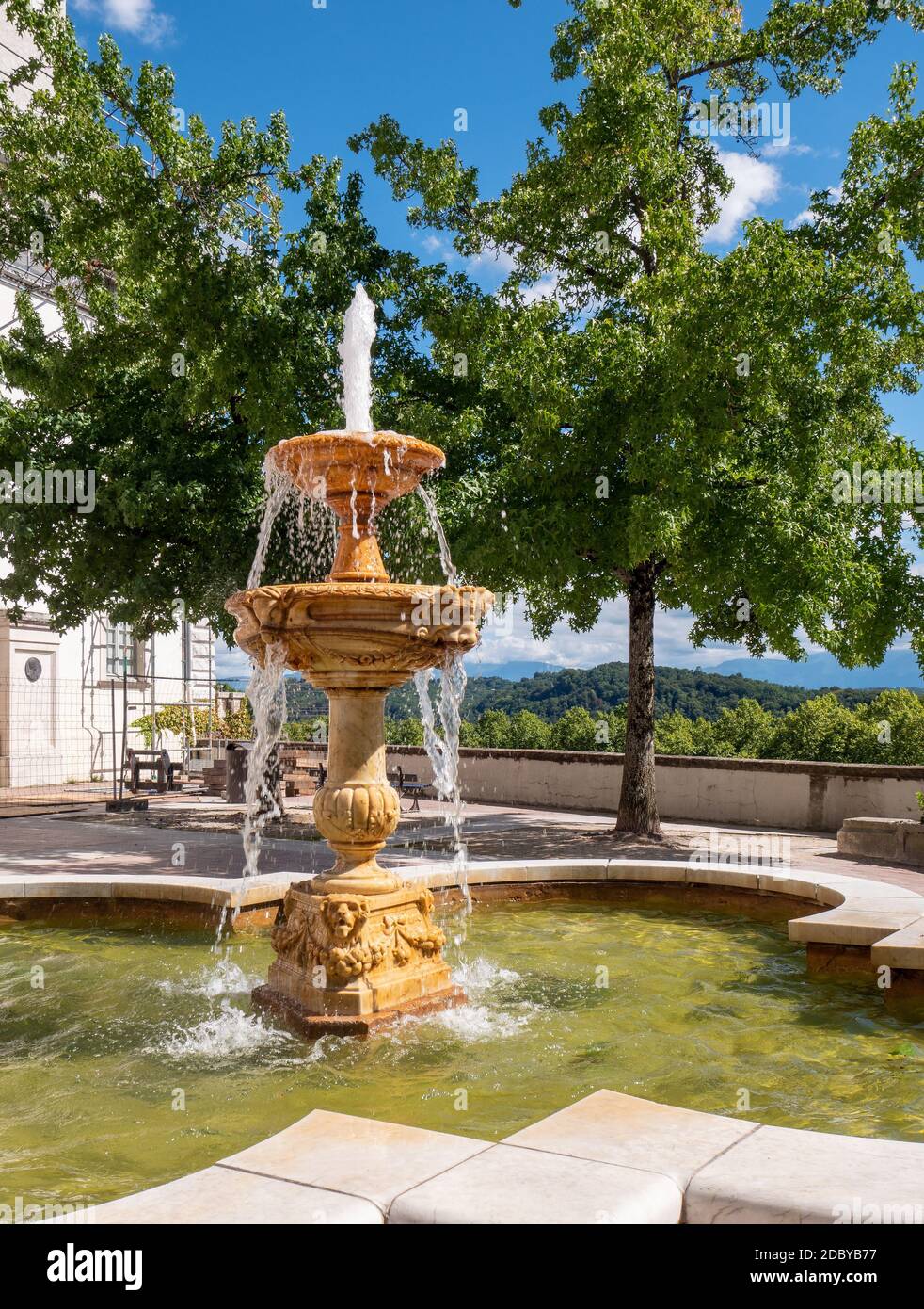 fountain of the castle of Pau city, Pyrenees Atlantiques, France Stock ...