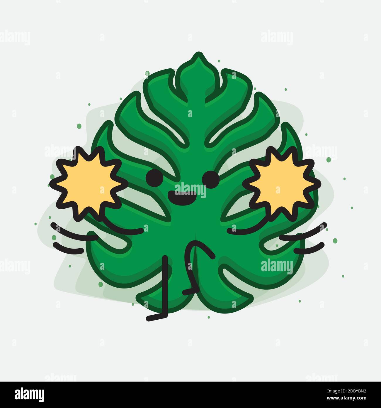 An illustration of Cute Leaf Vector Character Stock Vector Image & Art ...