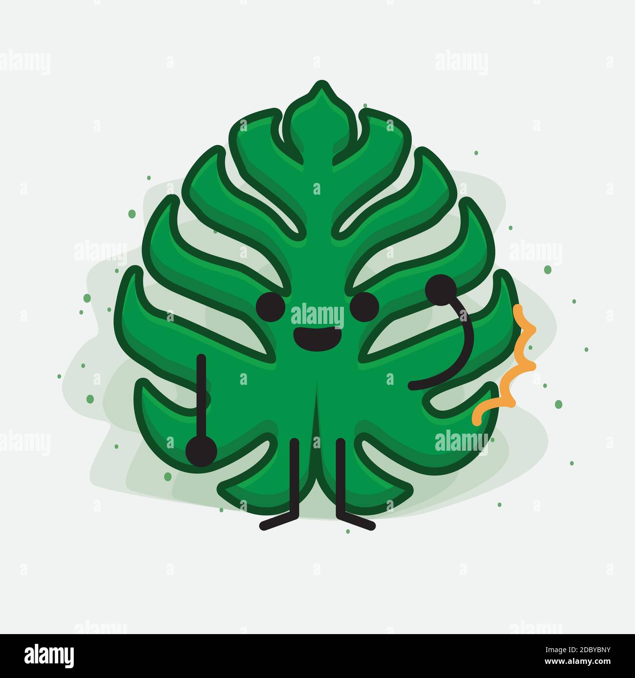An illustration of Cute Leaf Vector Character Stock Vector Image & Art ...