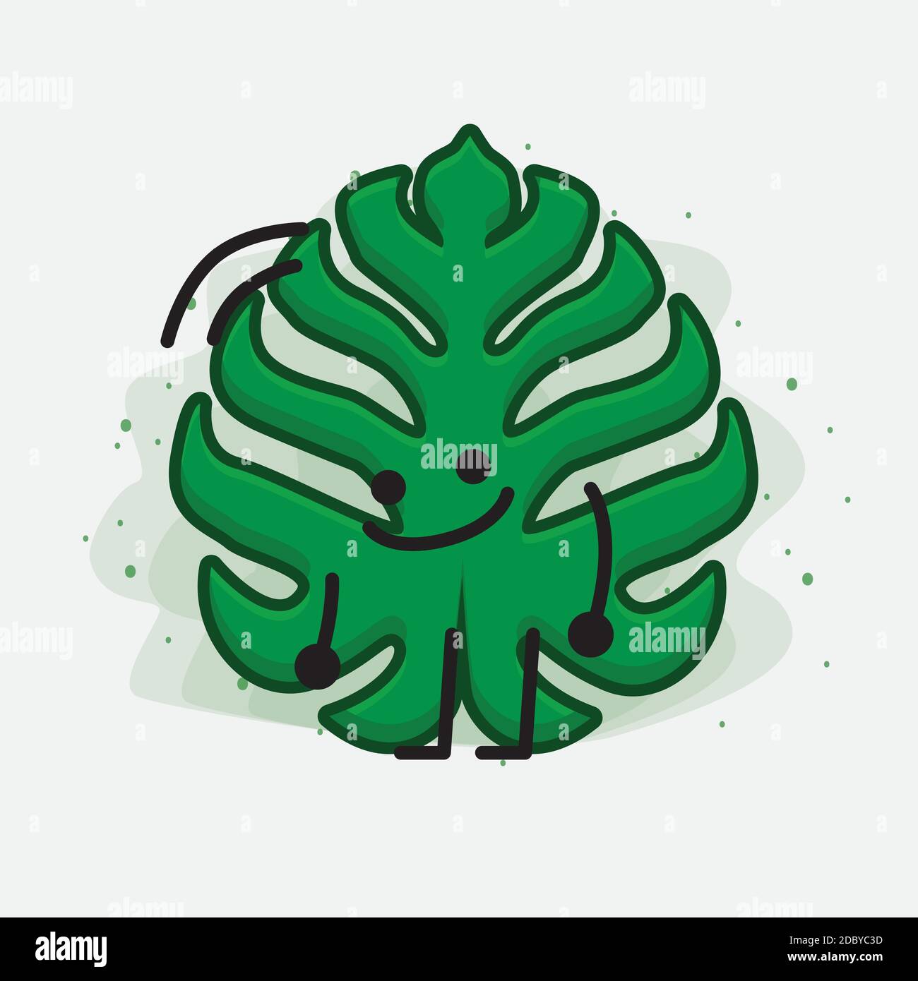An illustration of Cute Leaf Vector Character Stock Vector Image & Art ...