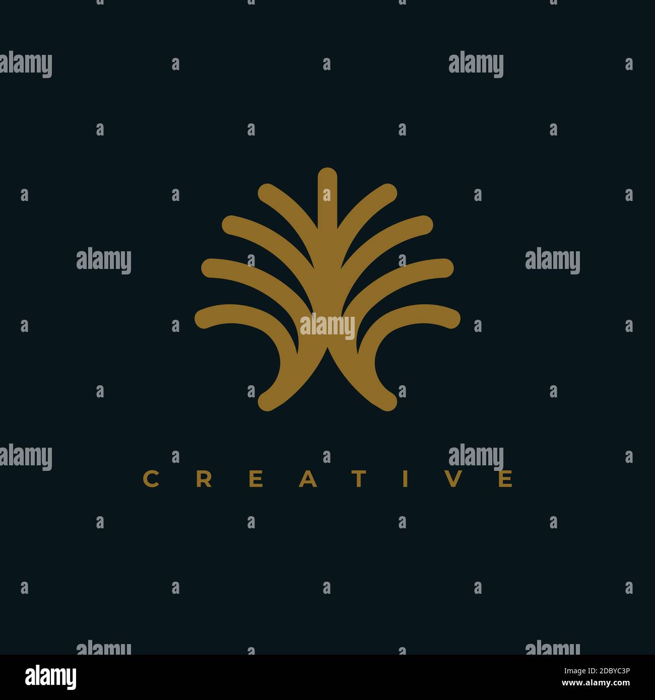 Abstract tree icon logo design.Creative tree symbol inspiration Stock ...