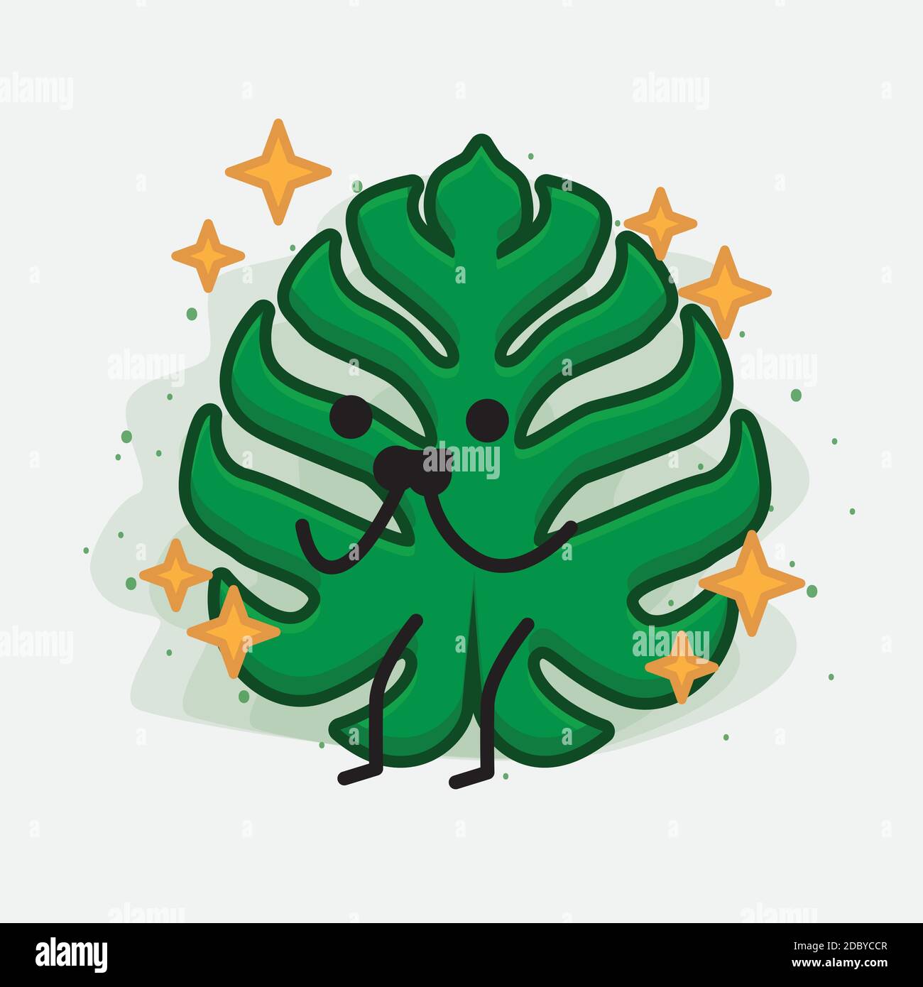 An illustration of Cute Leaf Vector Character Stock Vector Image & Art ...