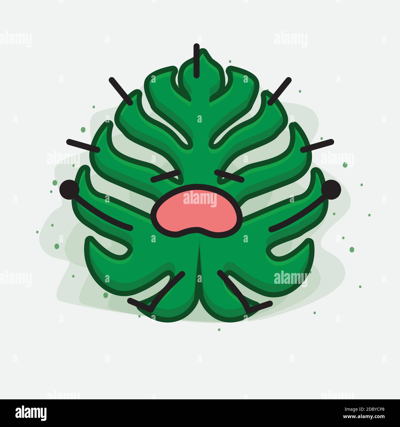 An illustration of Cute Leaf Vector Character Stock Vector Image & Art ...