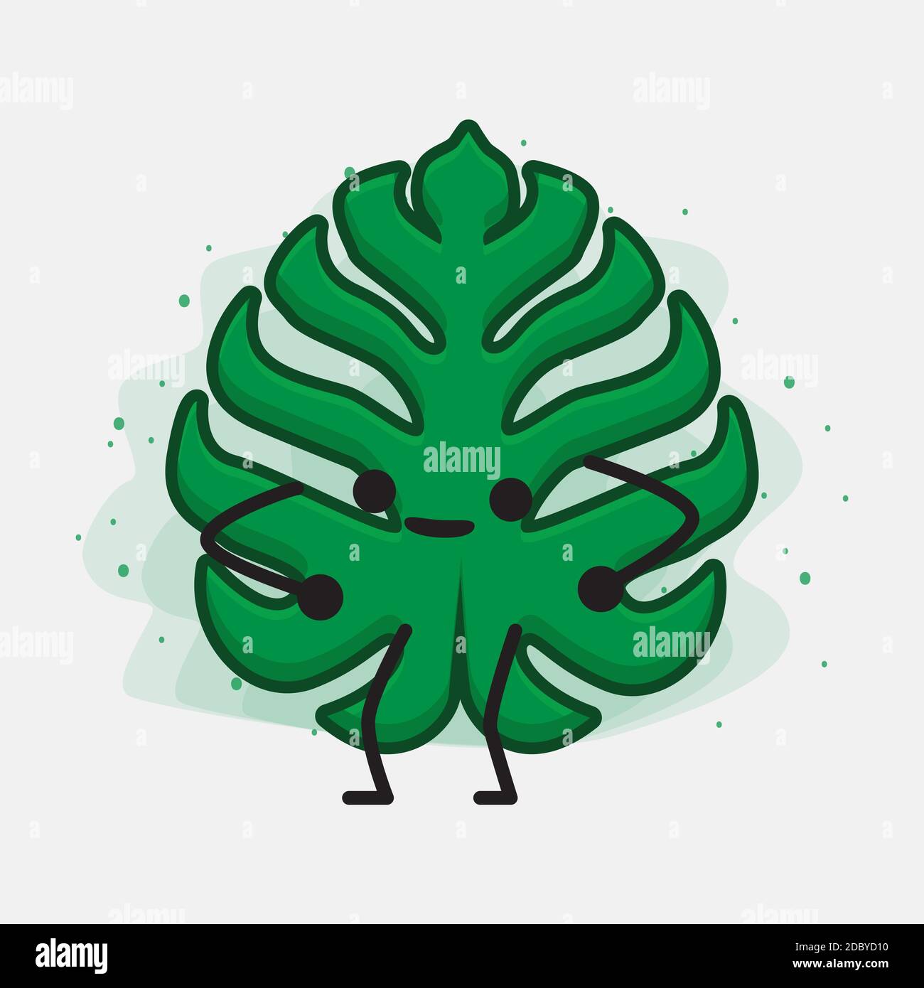 An illustration of Cute Leaf Vector Character Stock Vector Image & Art ...
