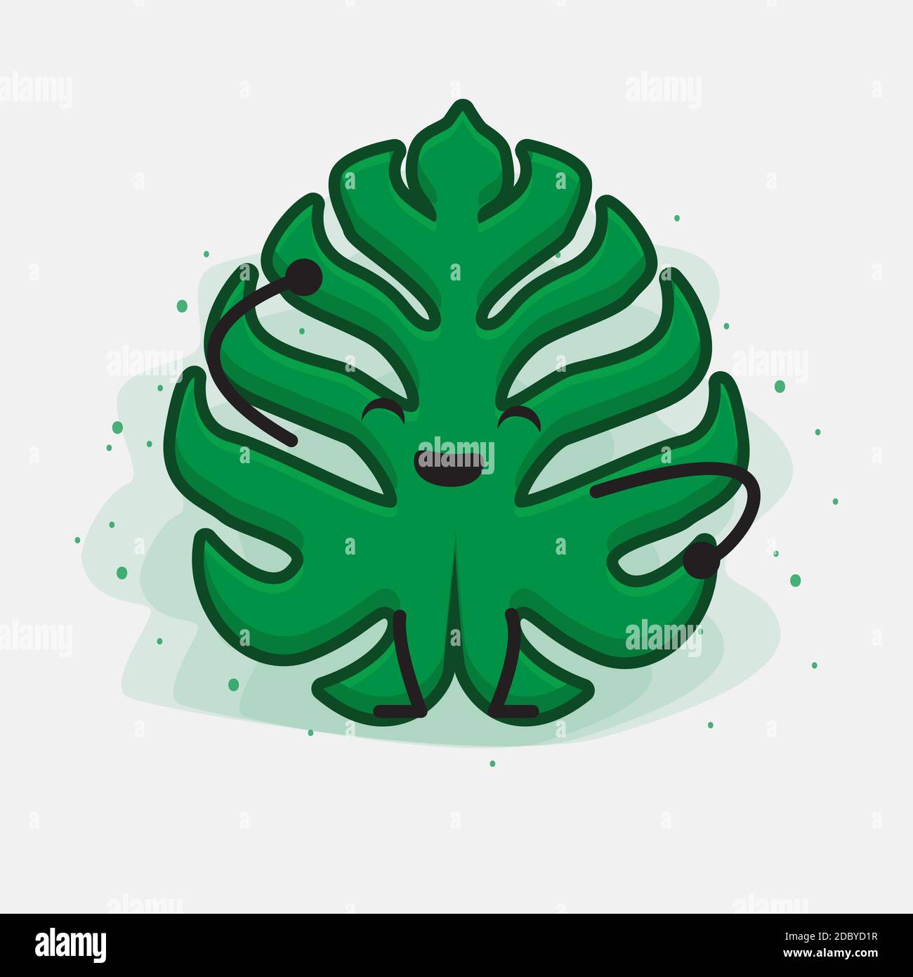 An illustration of Cute Leaf Vector Character Stock Vector Image & Art ...