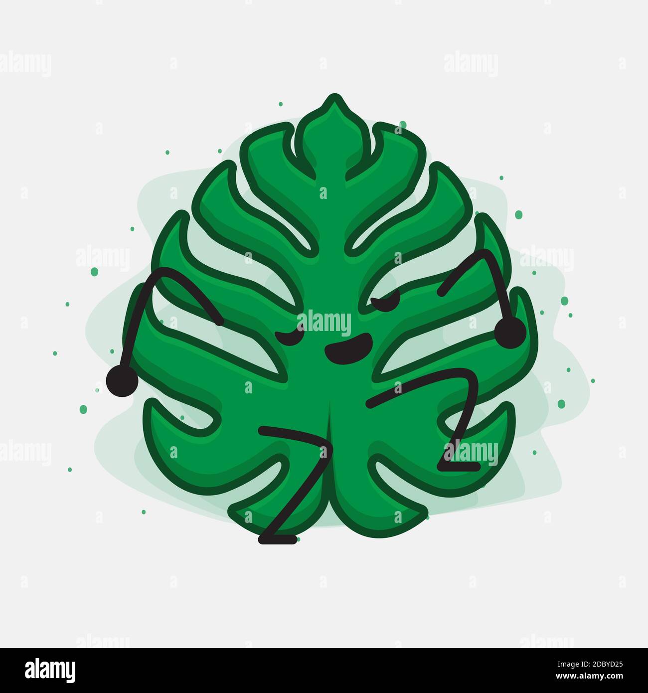 An illustration of Cute Leaf Vector Character Stock Vector Image & Art ...