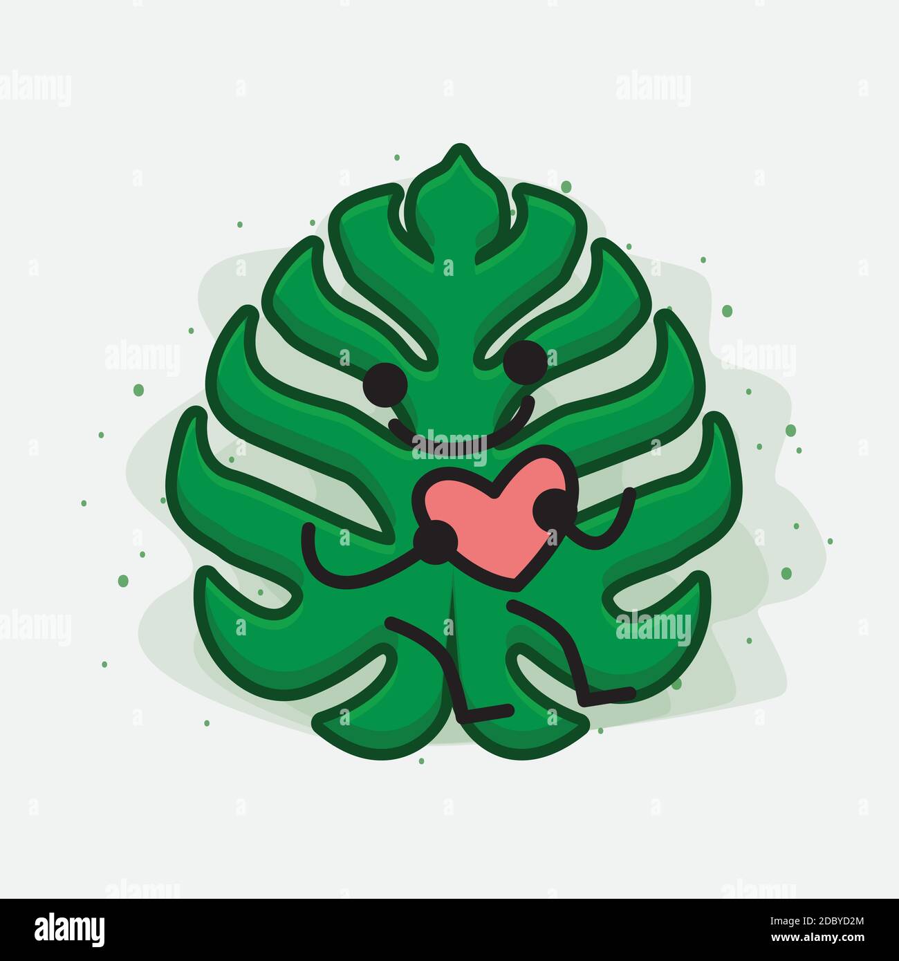 An illustration of Cute Leaf Vector Character Stock Vector Image & Art ...