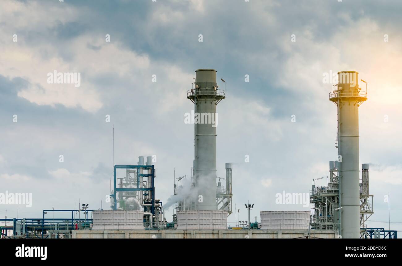 Gas turbine electrical power plant. Energy for support factory in ...