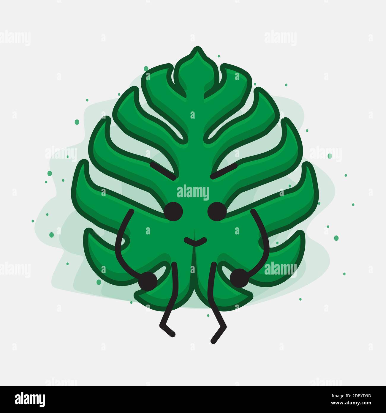 An illustration of Cute Leaf Vector Character Stock Vector Image & Art ...