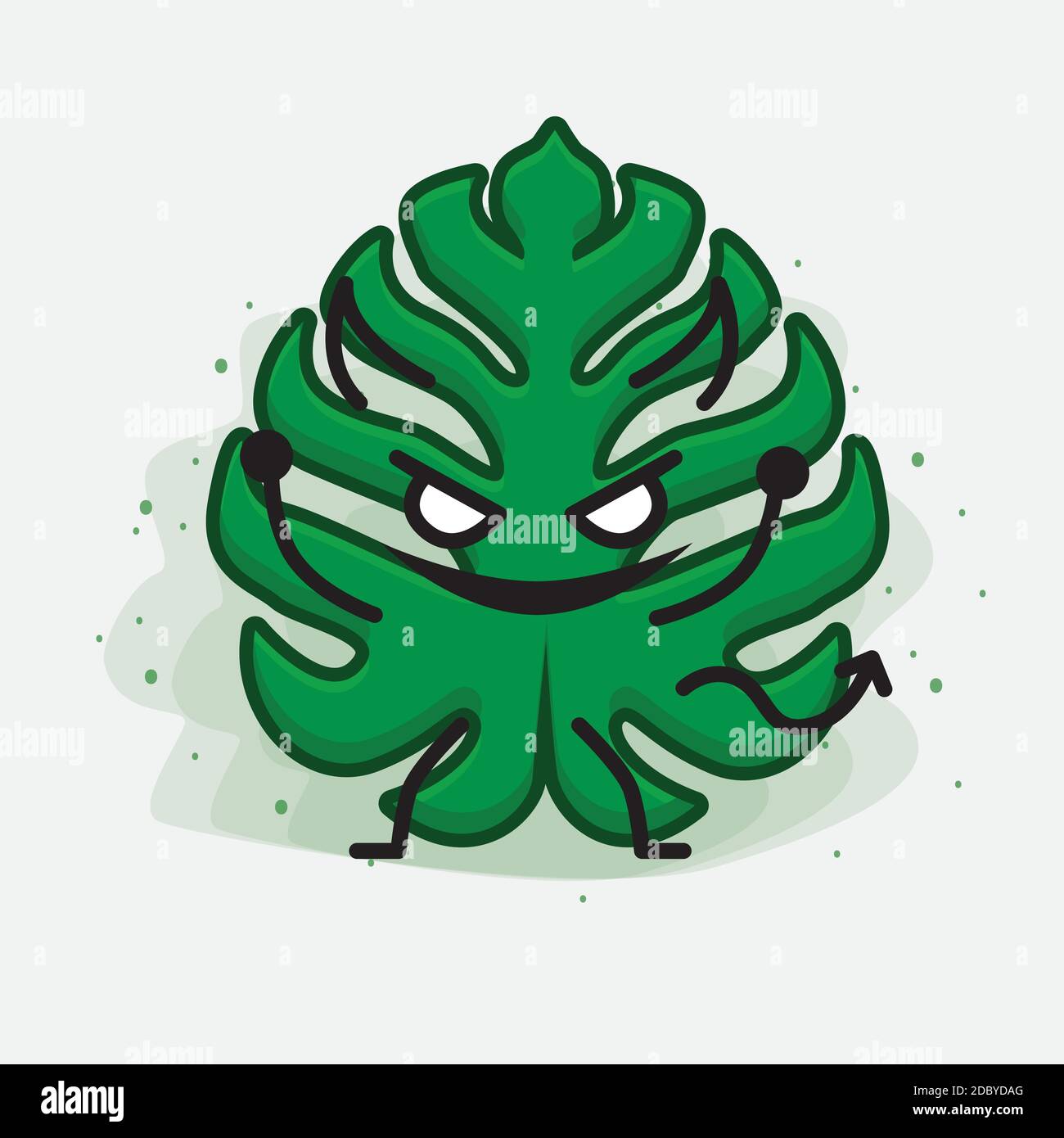 An illustration of Cute Leaf Vector Character Stock Vector Image & Art ...