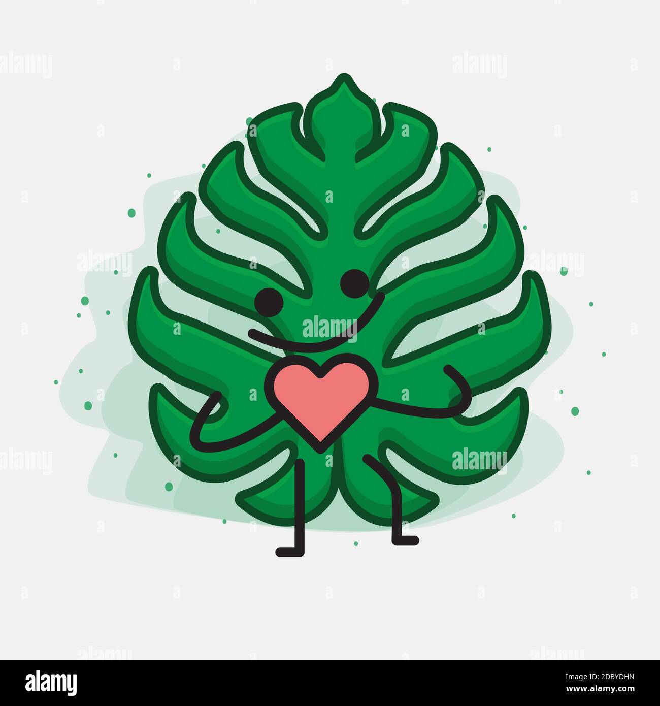 An illustration of Cute Leaf Vector Character Stock Vector Image & Art ...