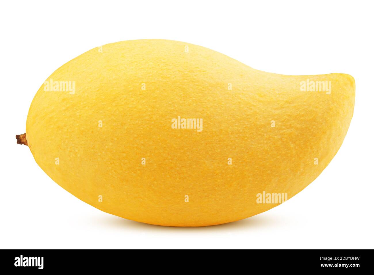 yellow mango isolated on white background, clipping path, full depth of ...