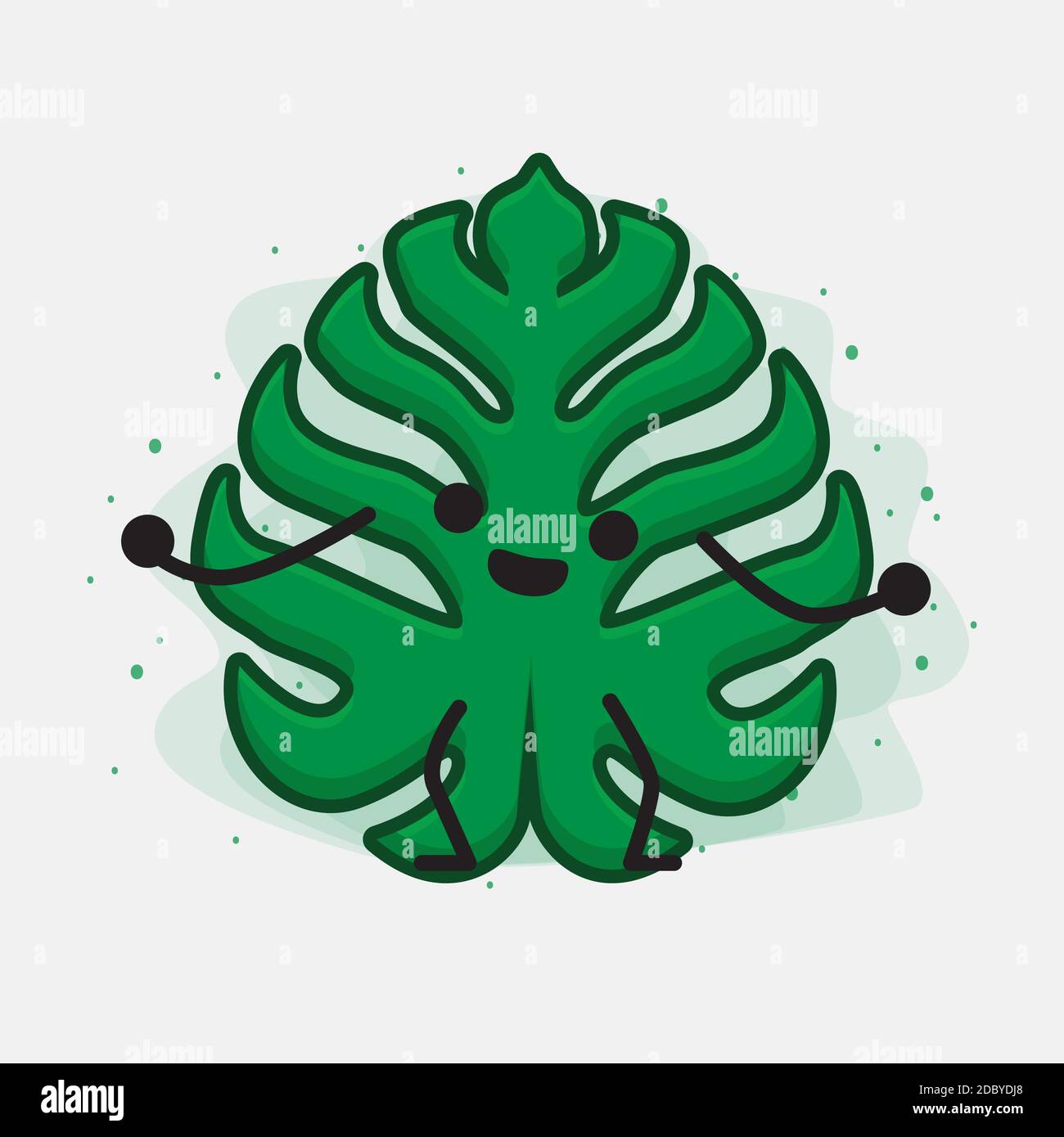 An illustration of Cute Leaf Vector Character Stock Vector Image & Art ...