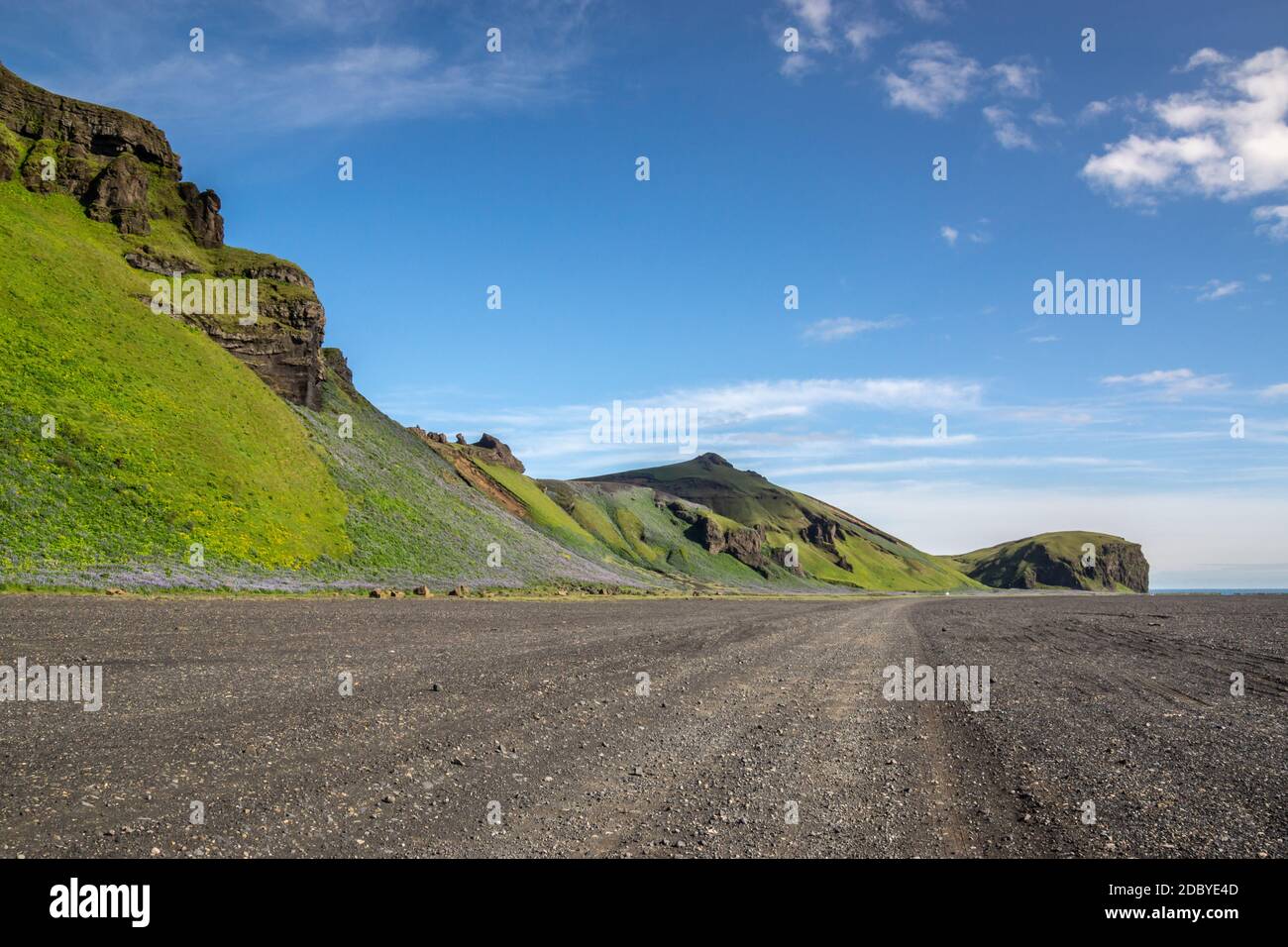 Hjorleifshofdi a dry Island on the south Coast of Iceland Stock Photo ...