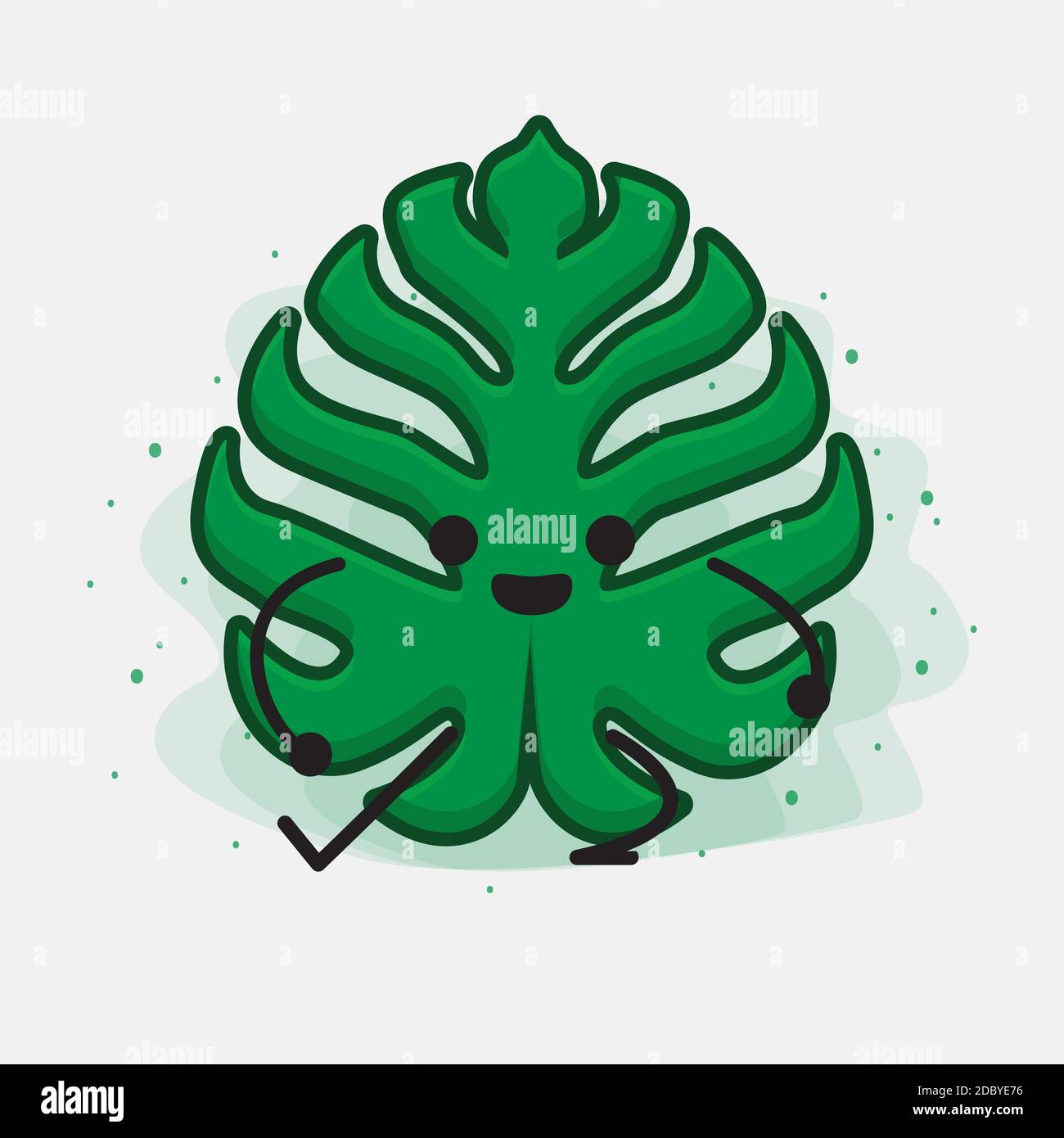 An illustration of Cute Leaf Vector Character Stock Vector Image & Art ...