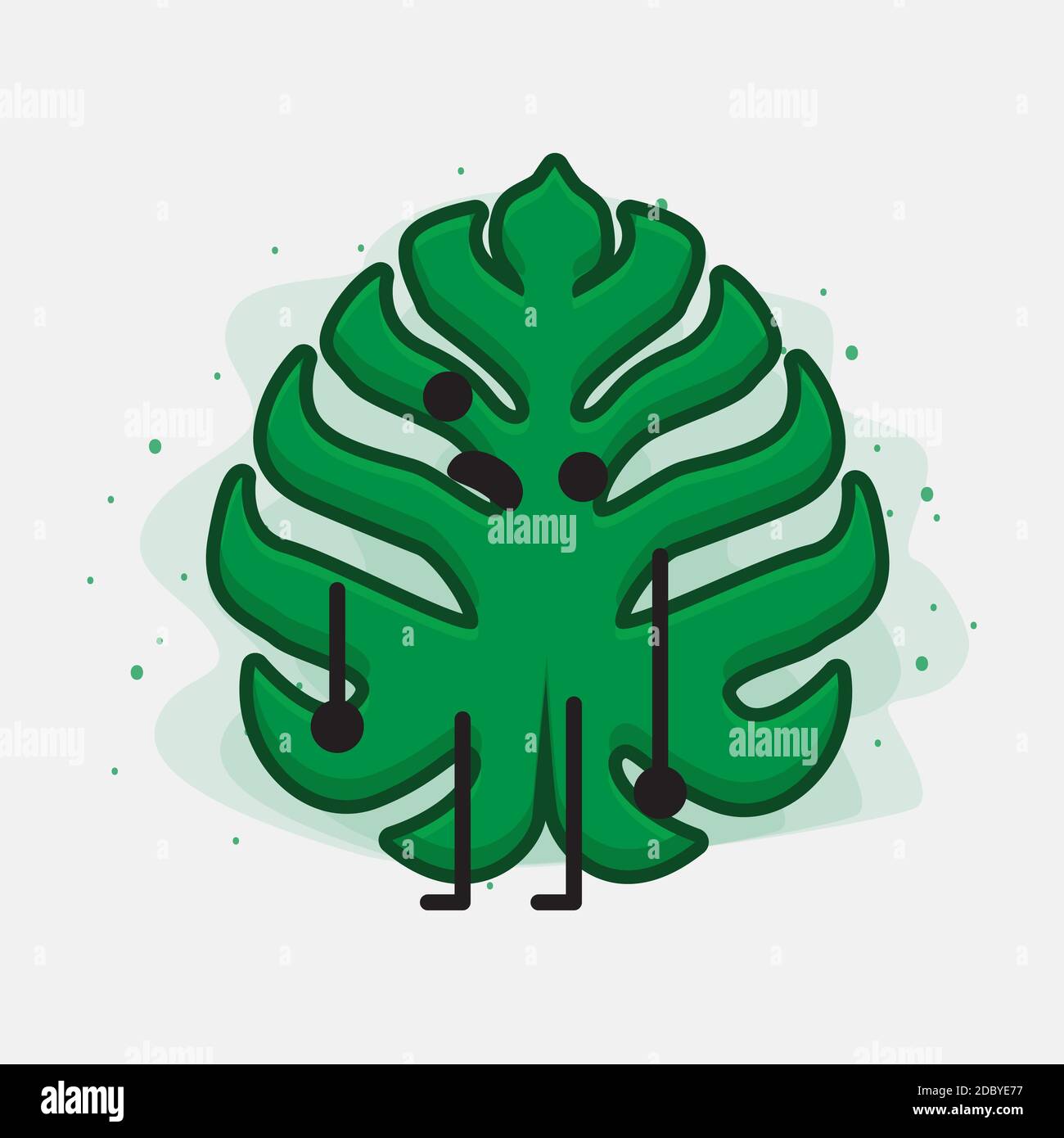 An illustration of Cute Leaf Vector Character Stock Vector Image & Art ...