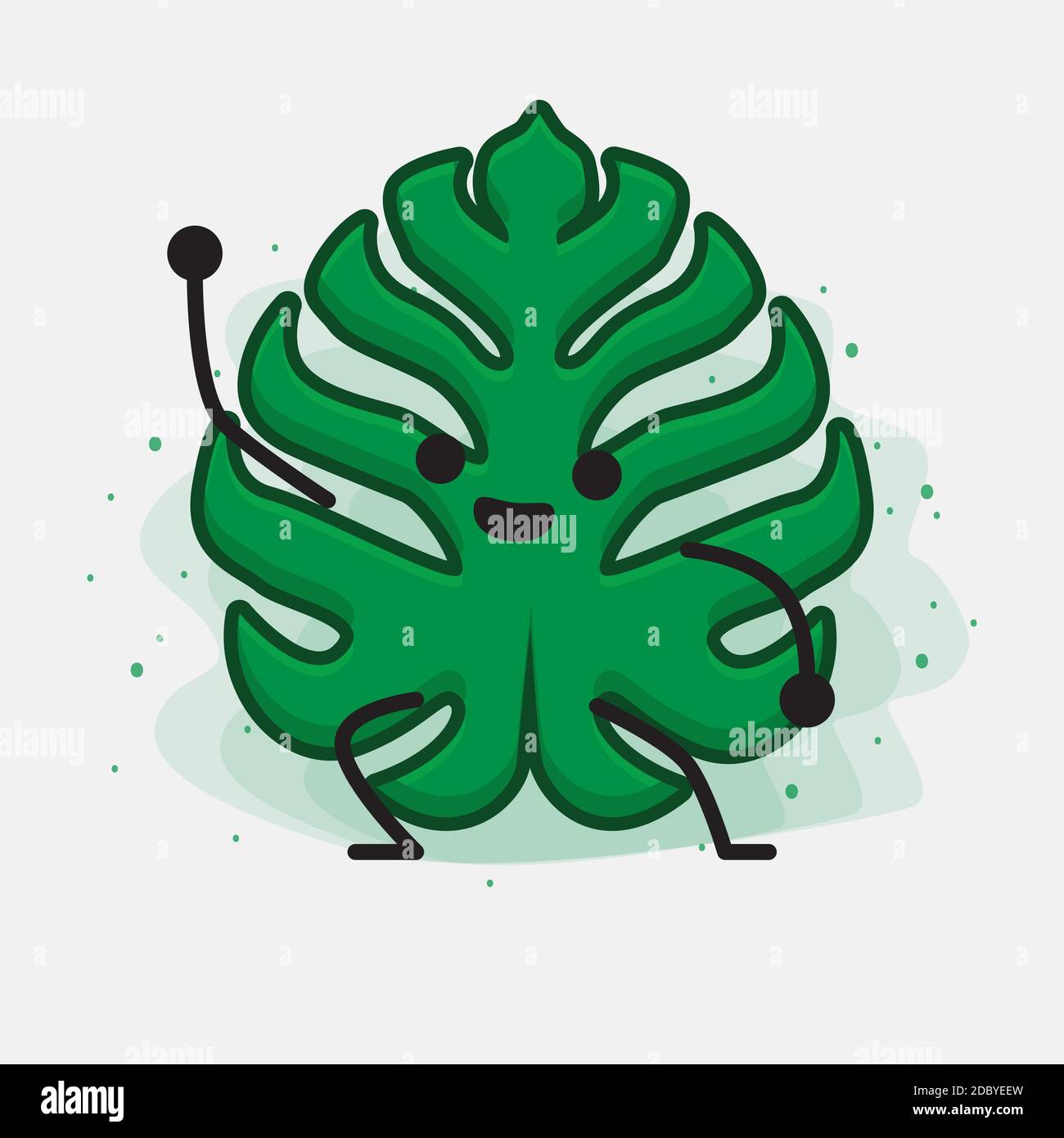 An illustration of Cute Leaf Vector Character Stock Vector Image & Art ...