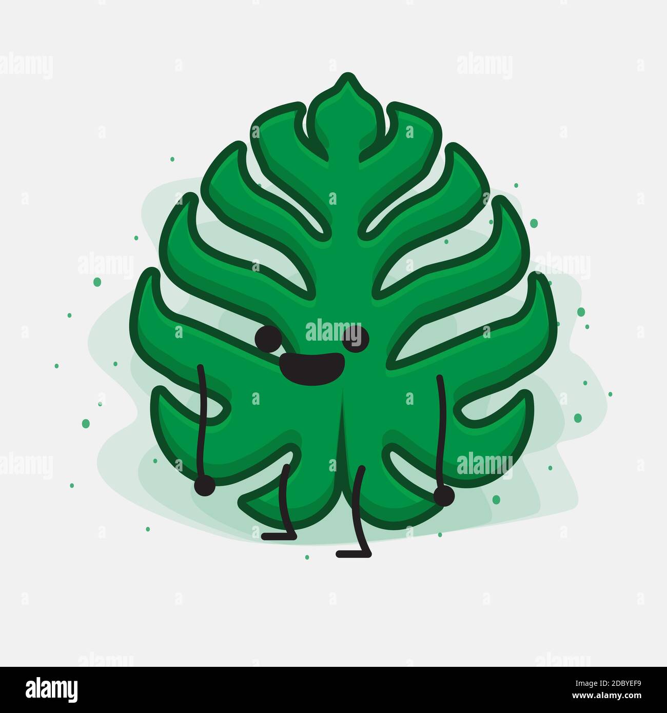 An illustration of Cute Leaf Vector Character Stock Vector Image & Art ...