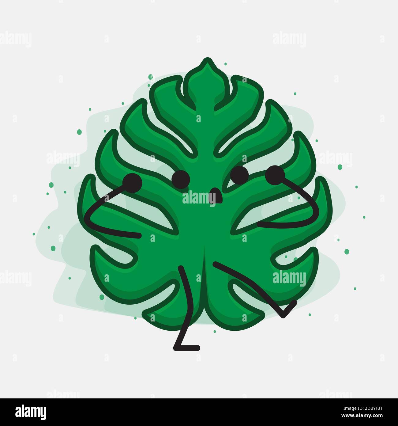 An illustration of Cute Leaf Vector Character Stock Vector Image & Art ...