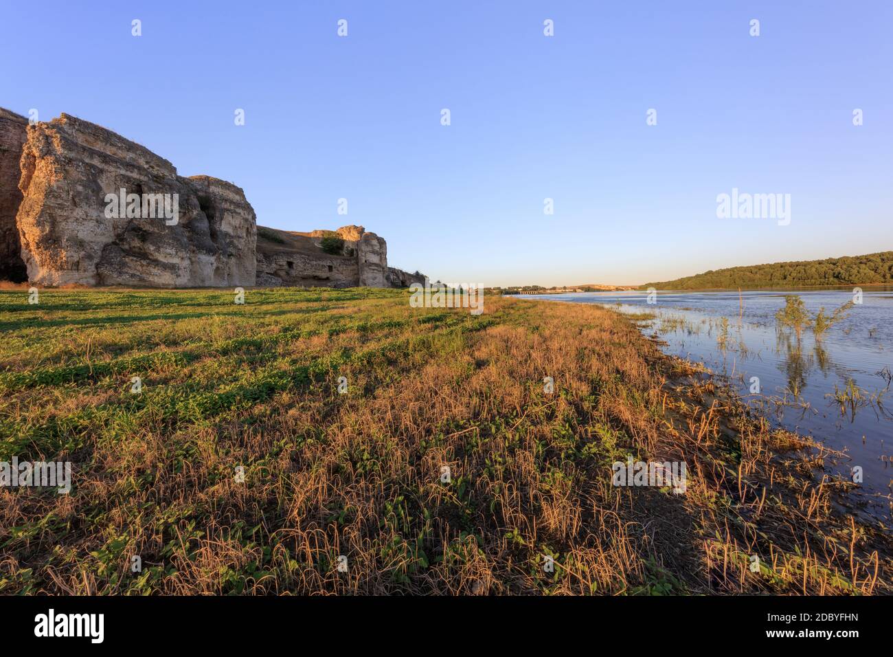 A view from ruins of Carsium old city, Harsova. Carsium was a fort ...