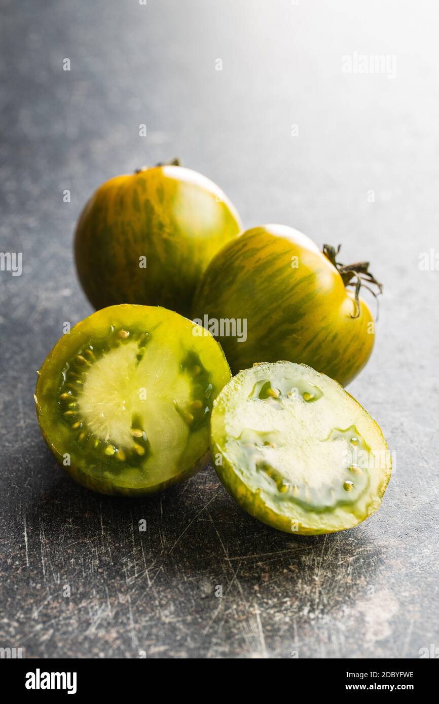 Green zebra tomato plant hi-res stock photography and images - Alamy