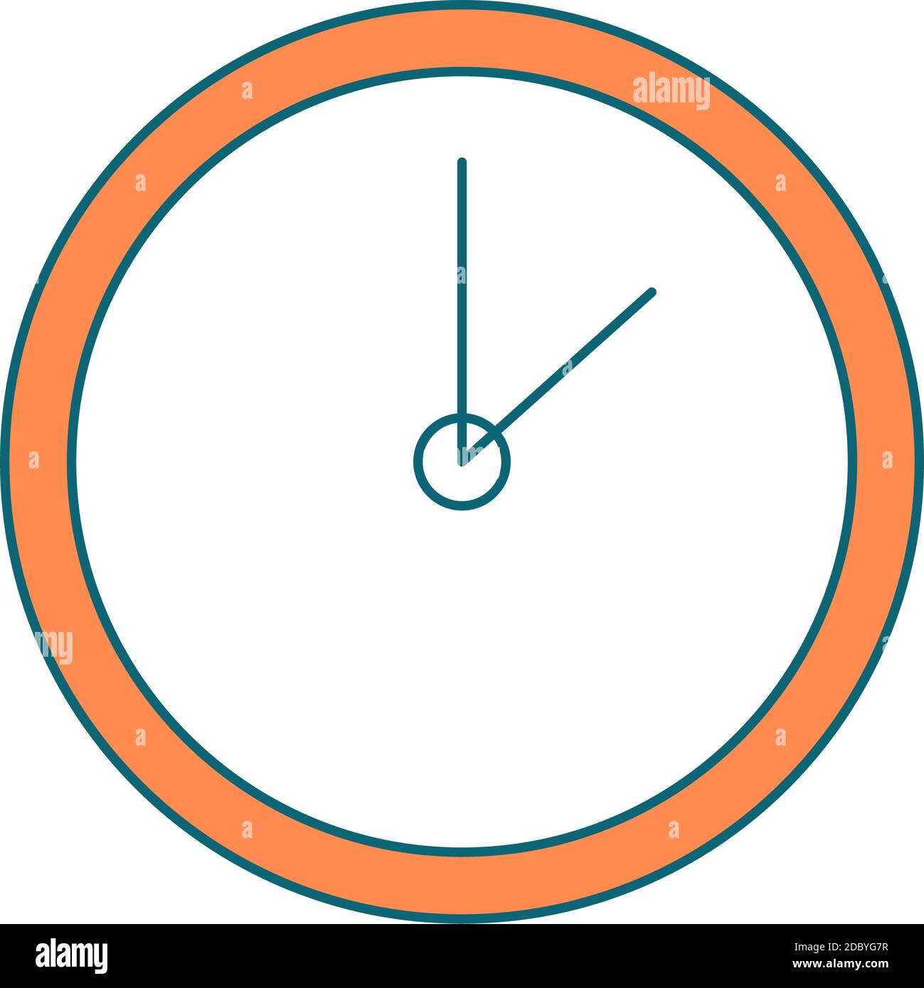 2d flat clock Stock Vector Images - Alamy