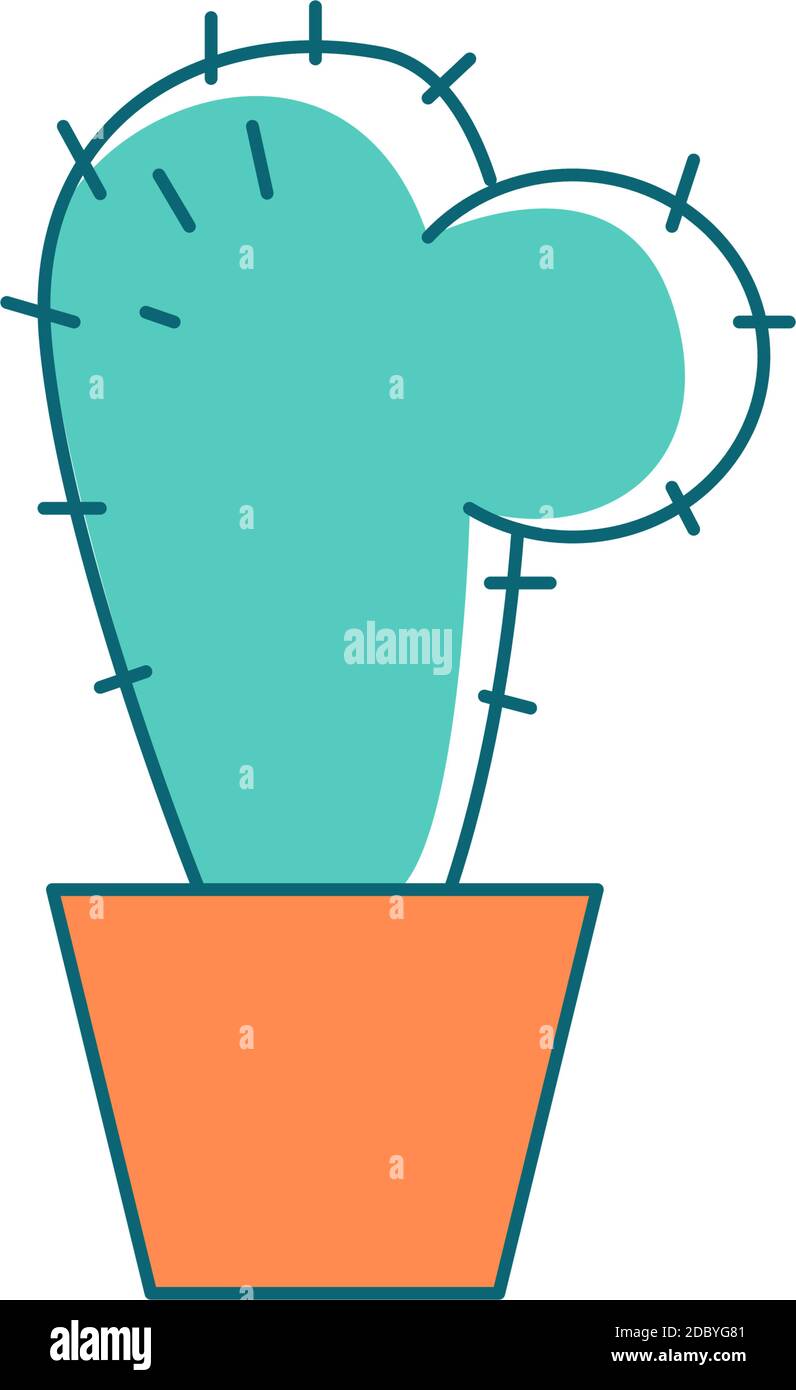 Cactus lineart Cut Out Stock Images & Pictures - Alamy