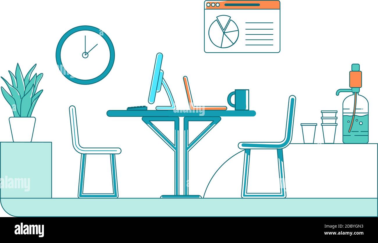Office flat color vector scene Stock Vector Image & Art - Alamy