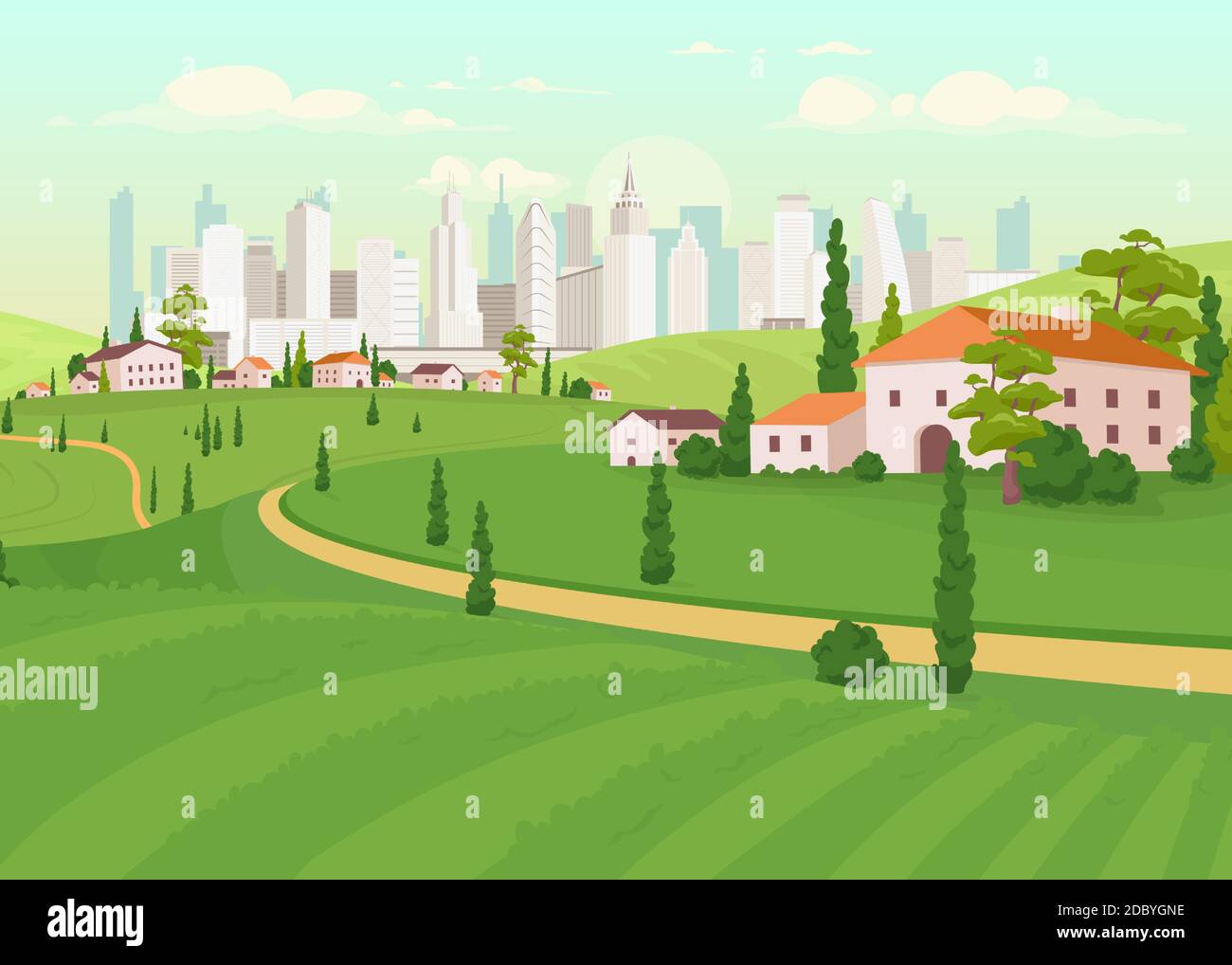 Suburban residence outside Stock Vector Images - Alamy