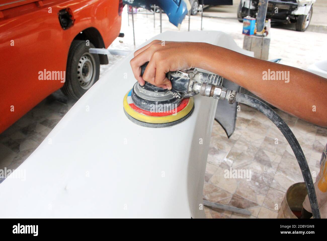 Car body work auto repair paint after the accident Stock Photo - Alamy