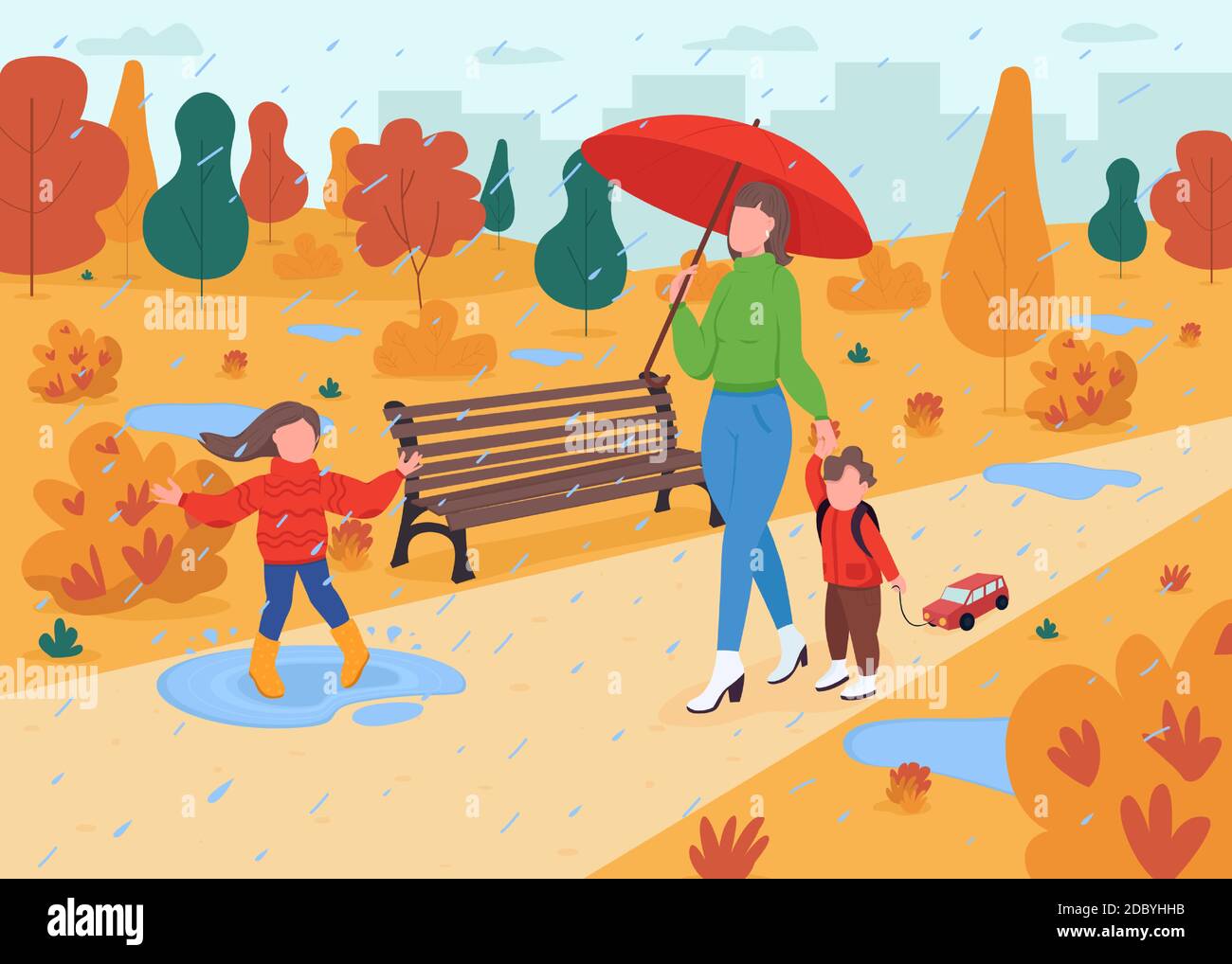 Walk puddle Stock Vector Images - Alamy