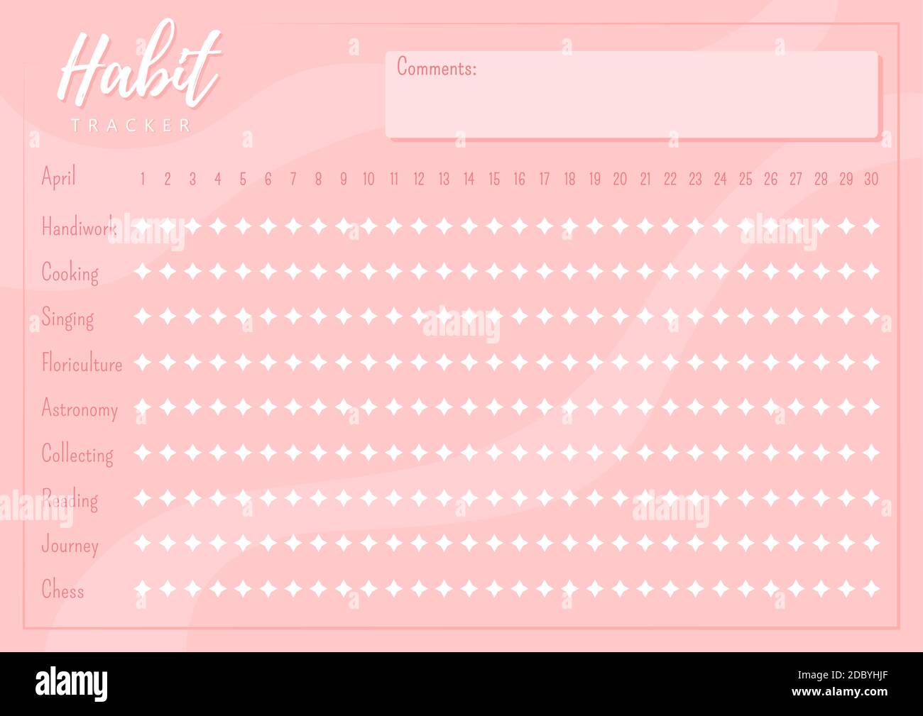 Habit tracker creative planner page design Stock Vector Image & Art - Alamy