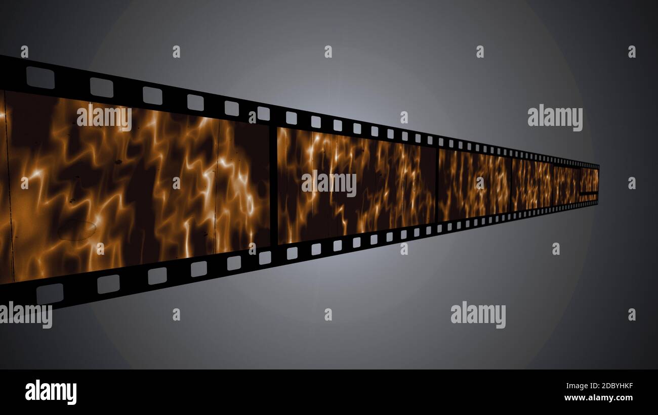old 35 mm film strip, render illustration Stock Photo - Alamy