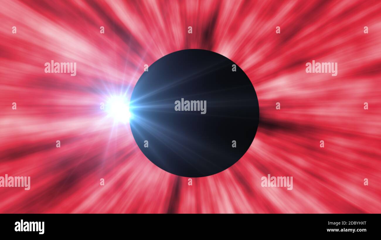 eclipse of the sun light ray, 3d render illustration Stock Photo - Alamy