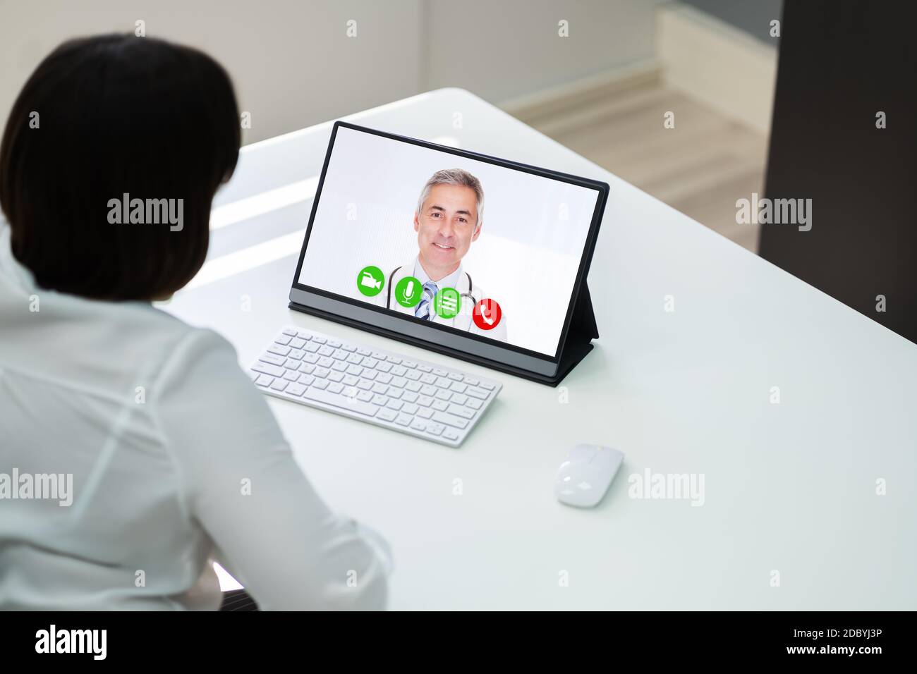 Online Doctor Video Conference. Medical Healthcare Call Stock Photo - Alamy