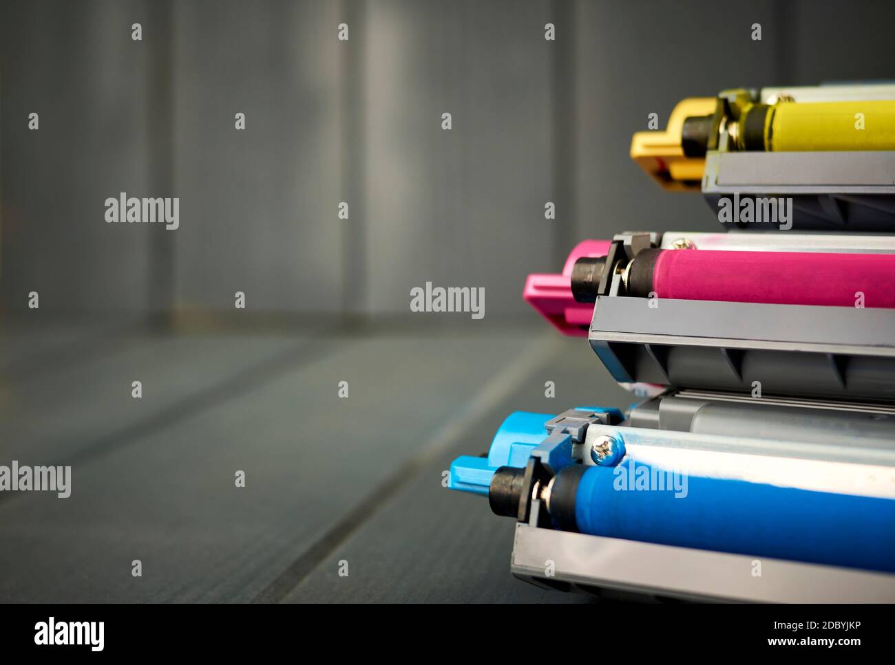 Toner cartridges for color laser printer Stock Photo - Alamy