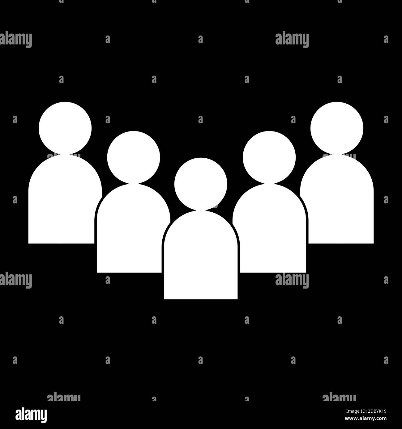People icon on a black background. Vector illustration Stock Vector ...
