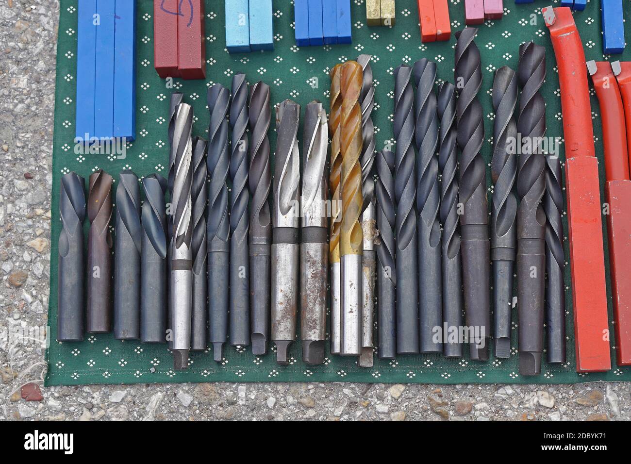 Big collection of various drills tools Stock Photo - Alamy