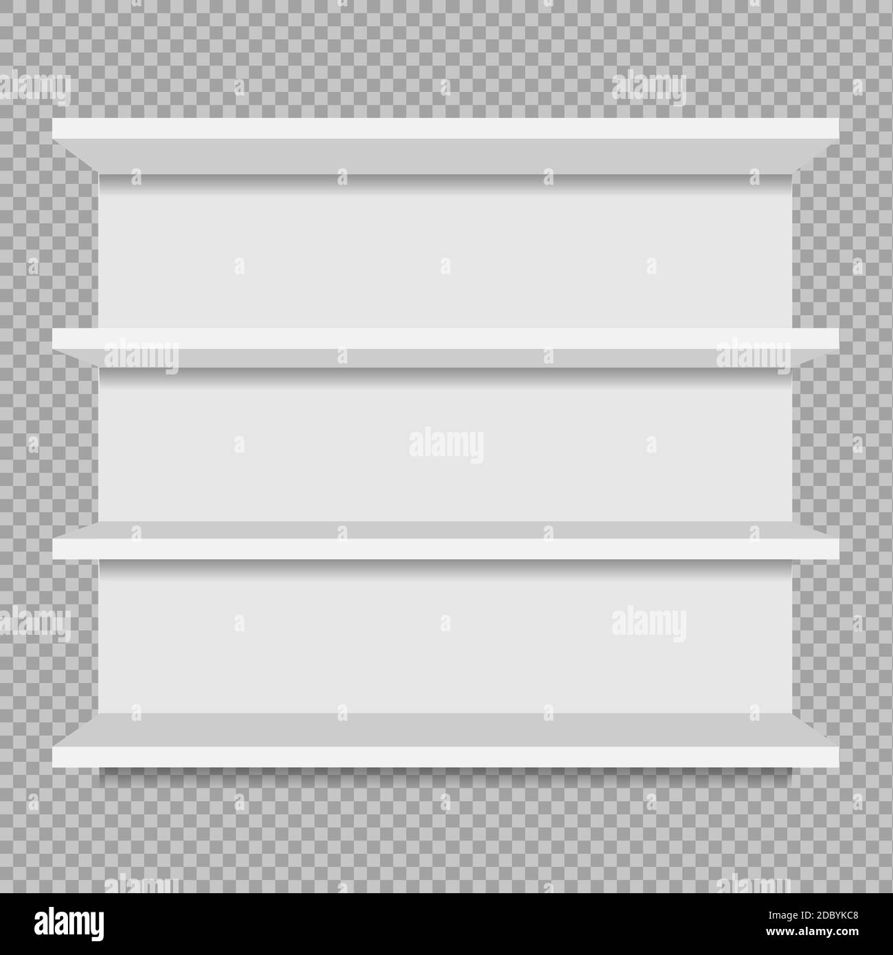 White shop product shelves. Blank empty showcase display, 3D ...