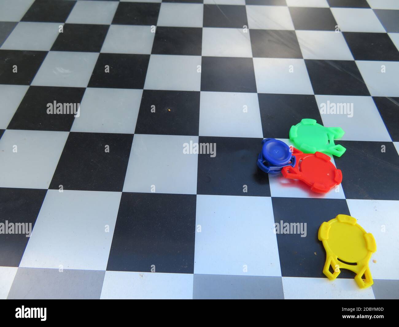 Chess game board used for other entertainment with different tiles ...