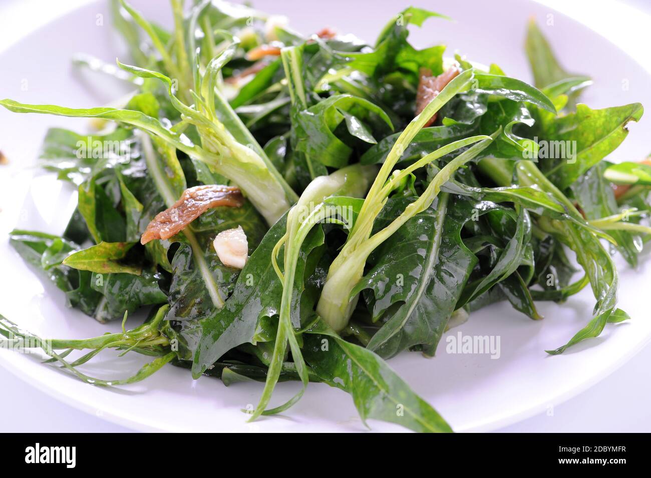 vegetable dish called in Rome puntarelle or puntarella romana or the ...