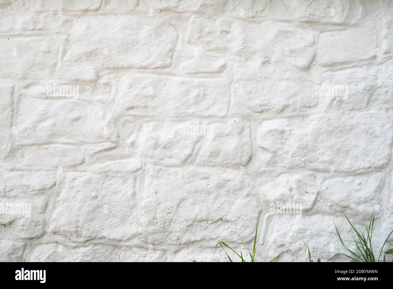 Detail and texture of whitewashed stone all. Ancient construction is ...