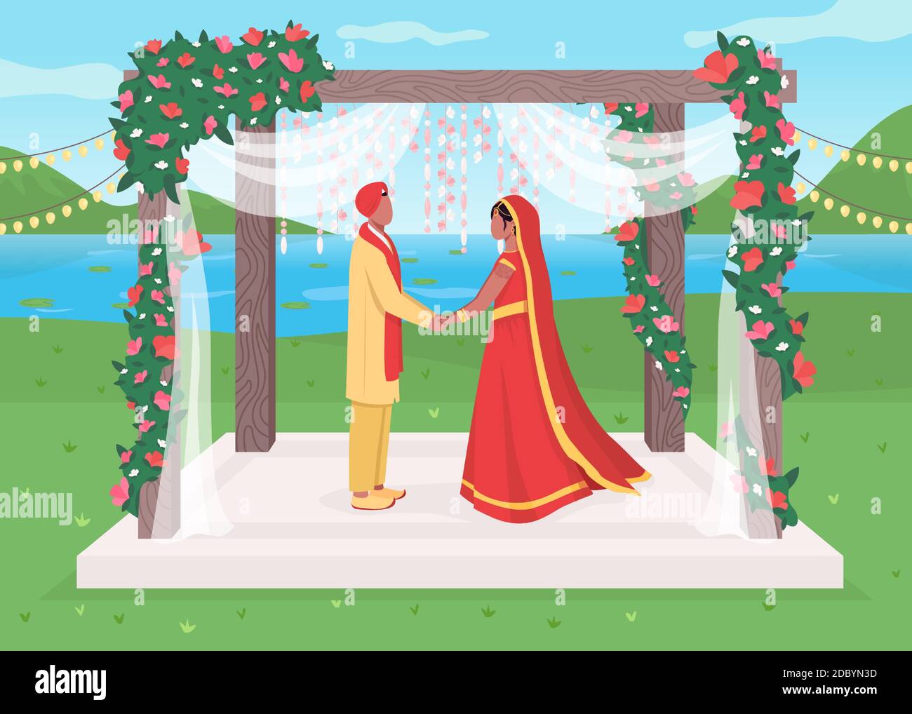 Indian Marriage Mandap Clipart